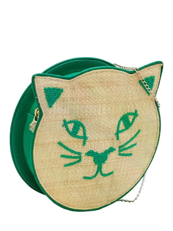 CHARLOTTE OLYMPIA Kitty Clutch Bag - Green