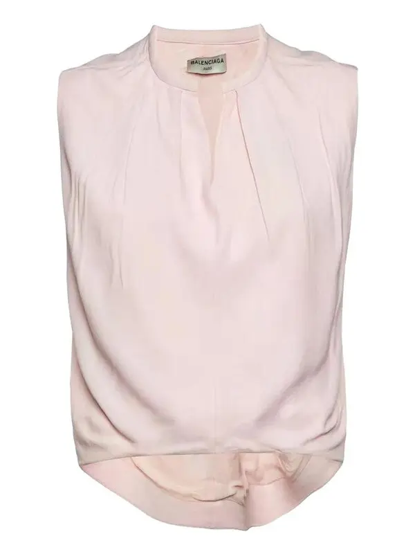 Balenciaga Sleeveless V-neck Top - Pink