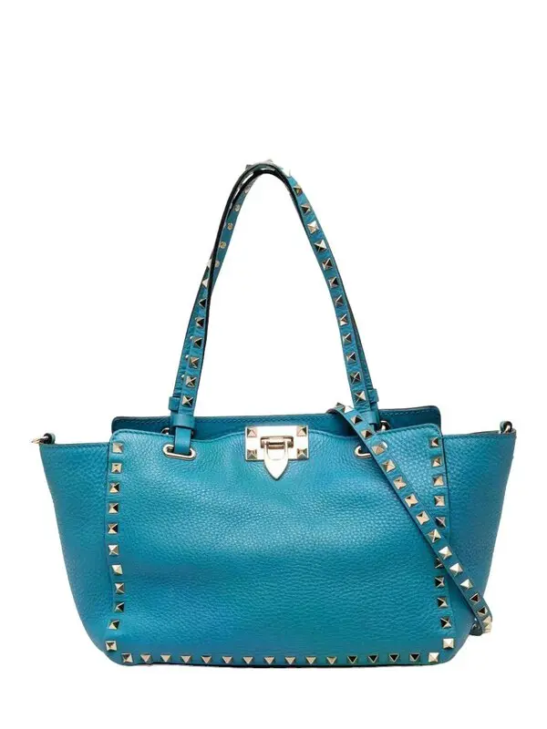 Valentino Garavani Rockstud Trapeze Satchel - Blue