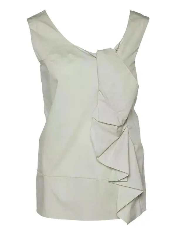 Marni Sleeveless V-neck Top With Knot Detail - Green