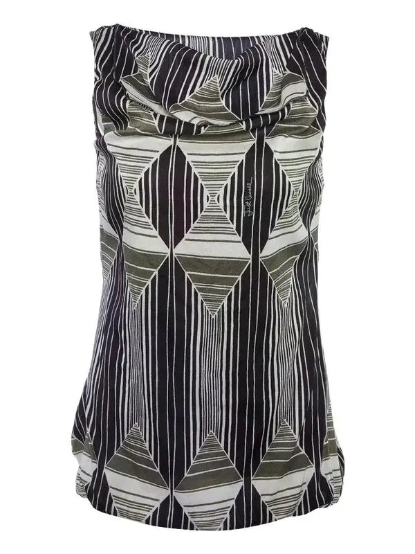 Just Cavalli Sleeveless Geometric Print Top - Neutrals