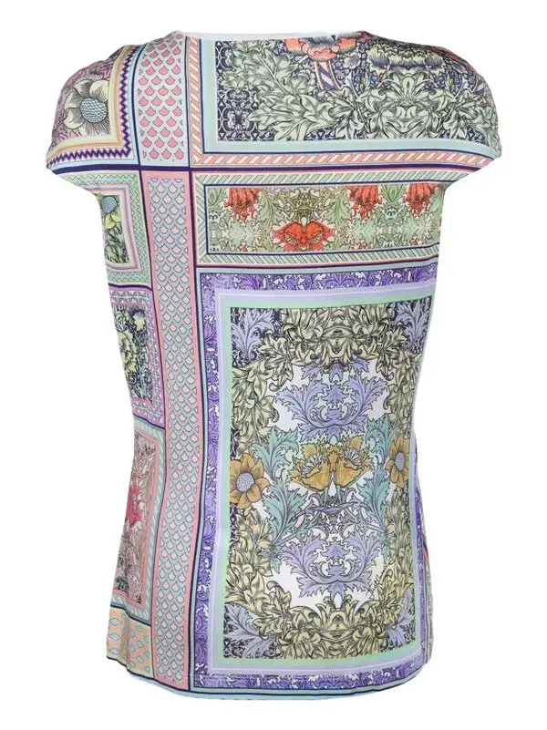 Just Cavalli Floral Print Jersey T-shirt - Neutrals