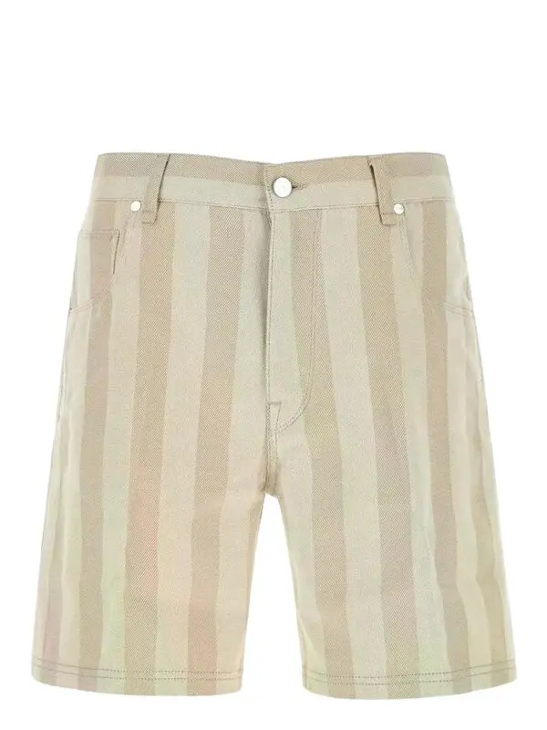 Fendi Striped Bermuda Shorts - Neutrals
