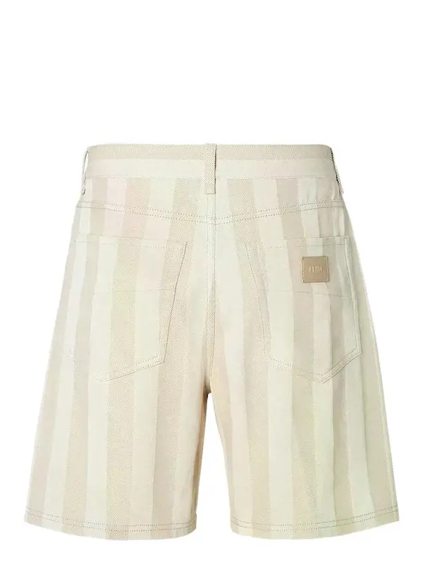 Fendi Striped Bermuda Shorts - Cream