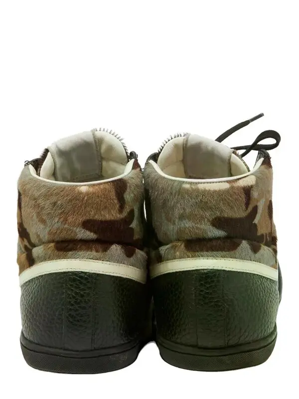 LOUIS VUITTON Calf-hair Panelled Sneakers - Black