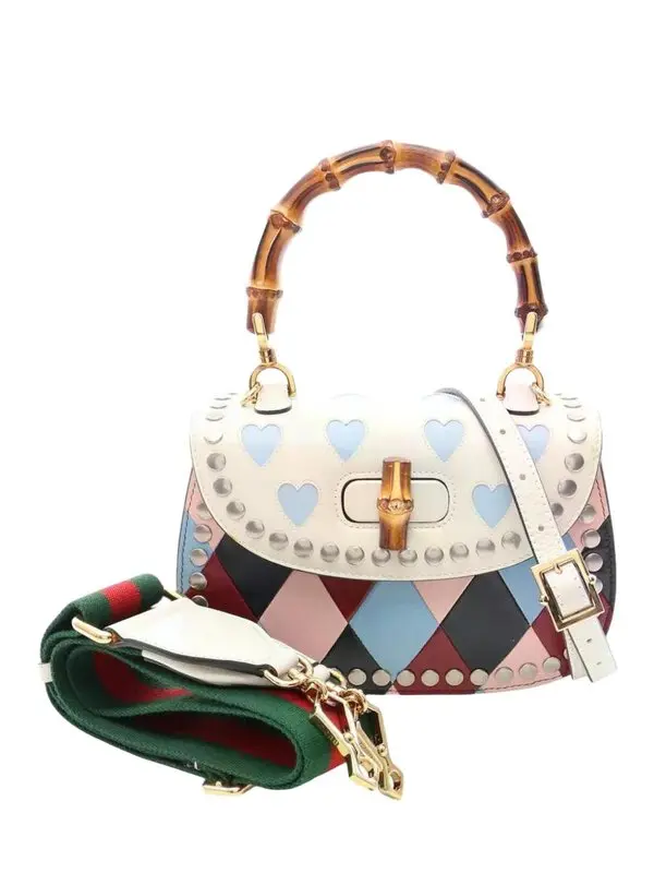 Gucci Livelight Bamboo Top Handle Bag Satchel - Multicolour
