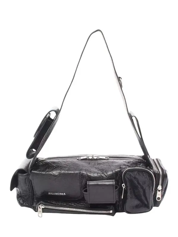 Balenciaga Lambskin Superbusy Sling Bag Xs - Black