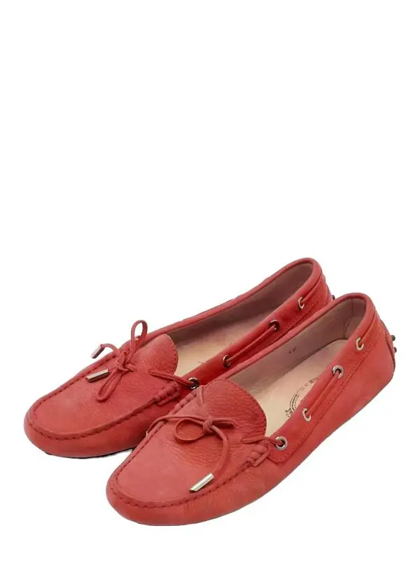 TOD'S Gommino Leather Loafers - Red