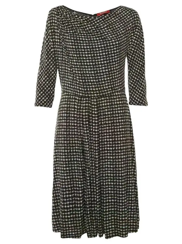 Max Mara Printed Jersey Midi Dress - Black