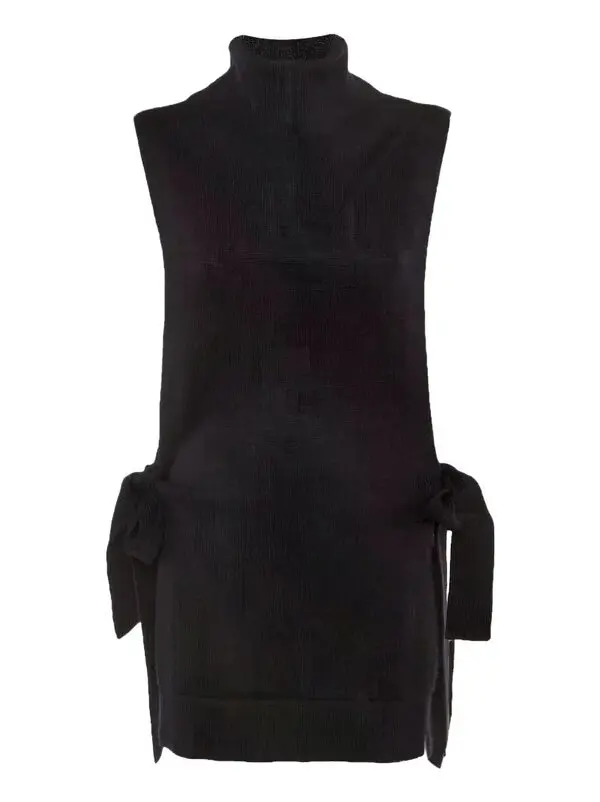 Victoria Beckham Wool Side-tie Turtleneck Sweater - Blue