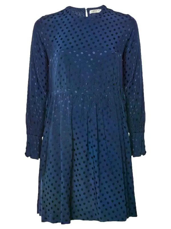 Sandro Polka-dot Crepe Mini Dress - Blue