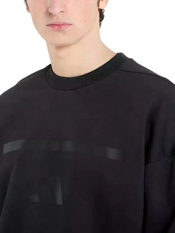 Adidas Logo-print Crew Neck Sweater - Black