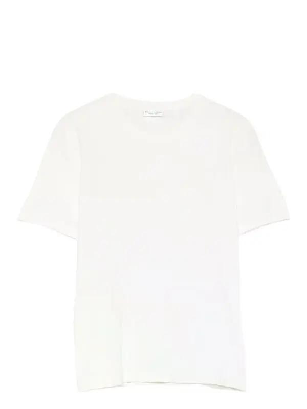 ROBERTO COLLINA Ribbed-trim T-shirt - Neutrals