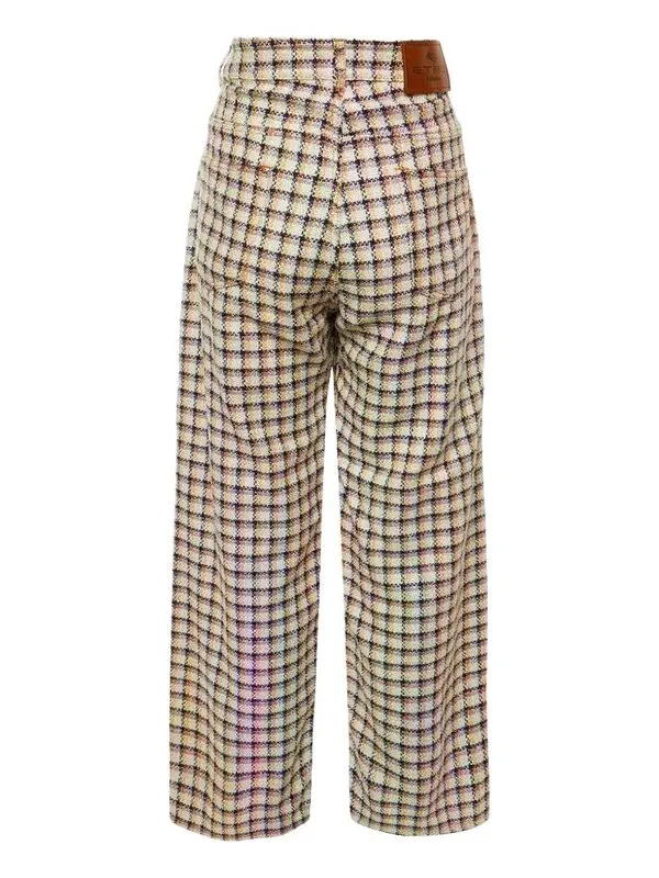 Etro Checked Tweed Trousers - Neutrals