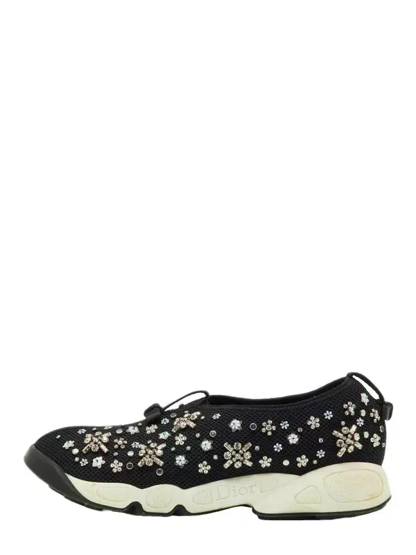 Dior Fusion Crystal Embellished Sneakers - Black