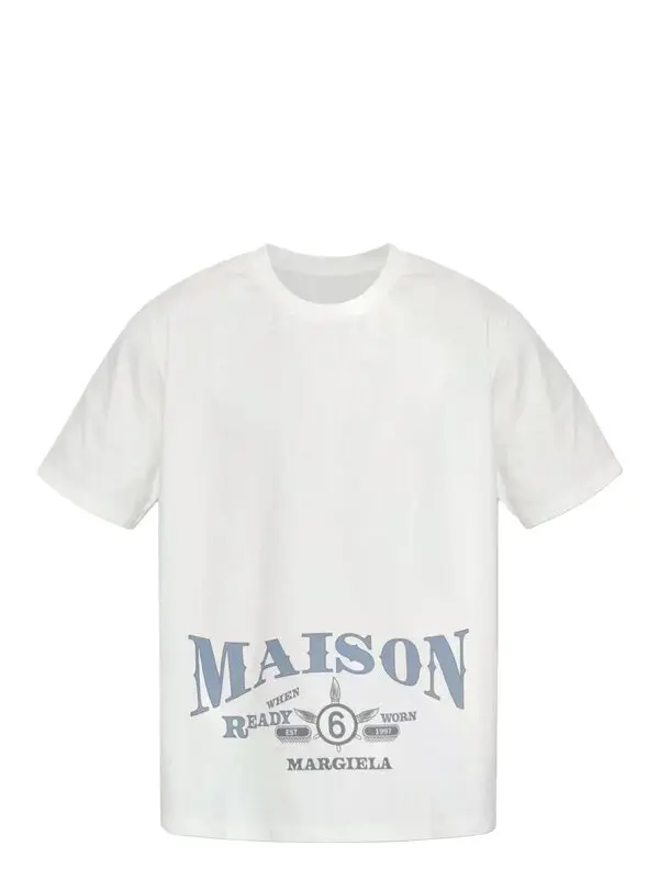 MAISON MARGIELA Logo-print T-shirt - Neutrals