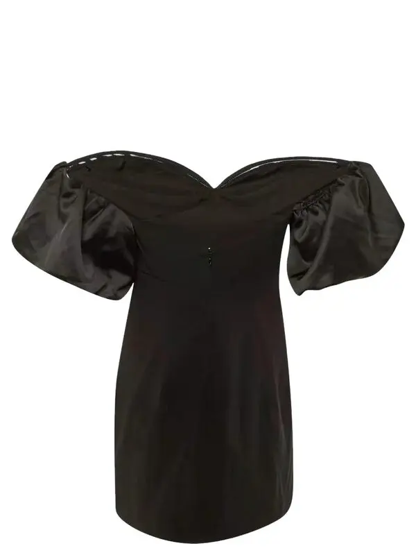Ronny Kobo Andrea Off-the-shoulder Mini Dress - Black