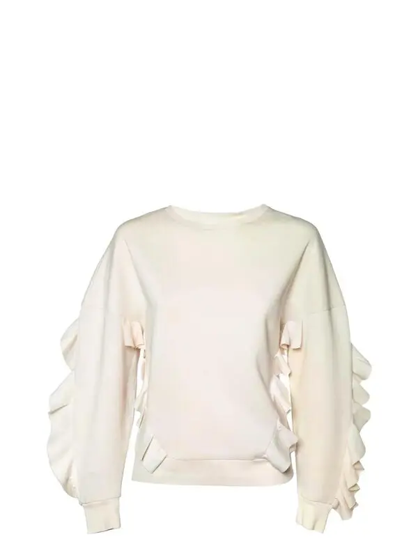 Stella McCartney Ruffle Trim Sweatshirt - Neutrals