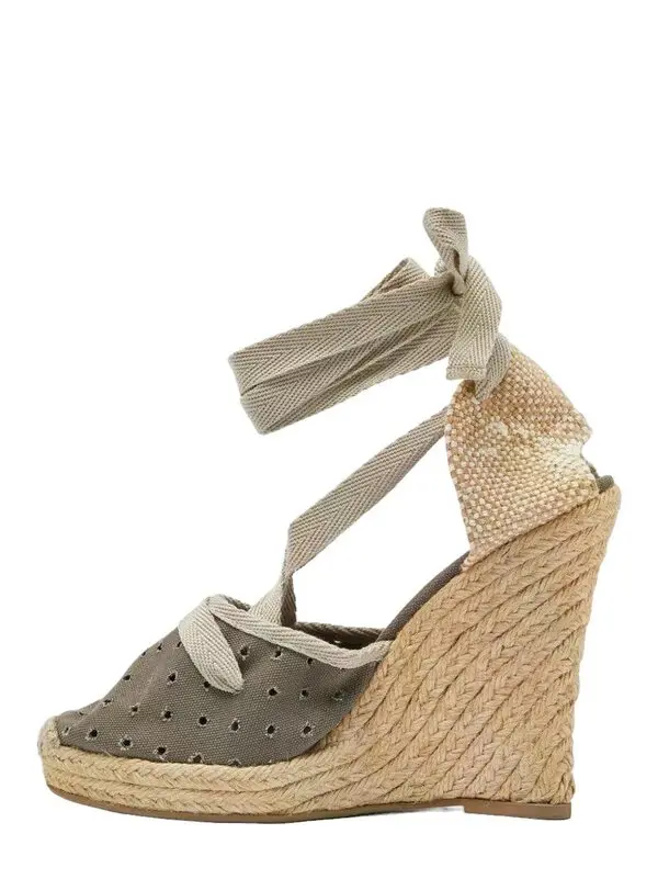 Stella McCartney Ankle-wrap Wedge Pumps - Grey