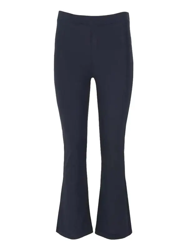 LA ROSE Elasticated Waistband Flared-leg Trousers - Blue