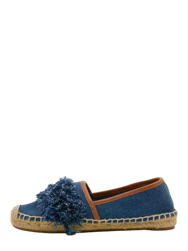 Tory Burch Shaw Fringe Espadrille Ballet Flats - Blue