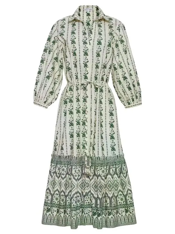 Cara Cara Hutton Floral-print Midi Dress - Green