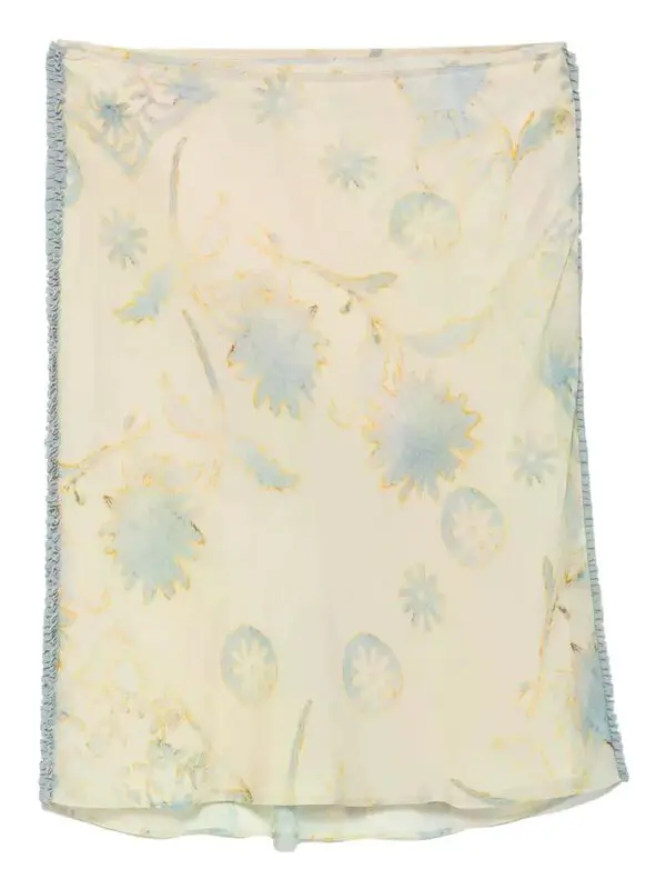 SIR. Cecile Floral-print Mini Skirt - Neutrals