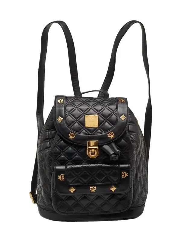 Mcm Stark Quilted Leather Backpack - Black