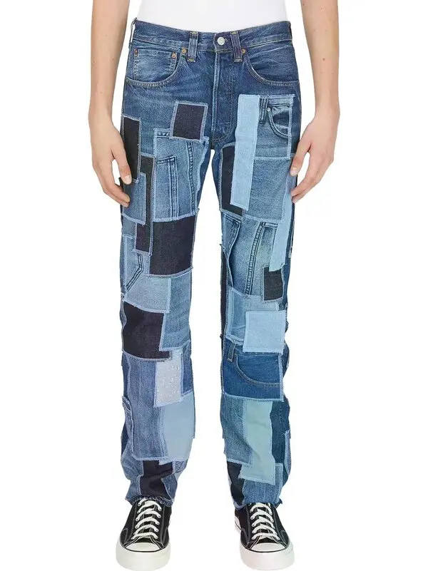 DRX FARMAXY FOR LN-CC Patchwork Construction Jeans - Blue