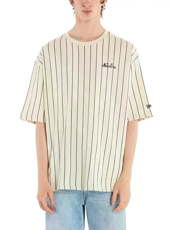 New Era Pinstripe Print T-shirt - Neutrals