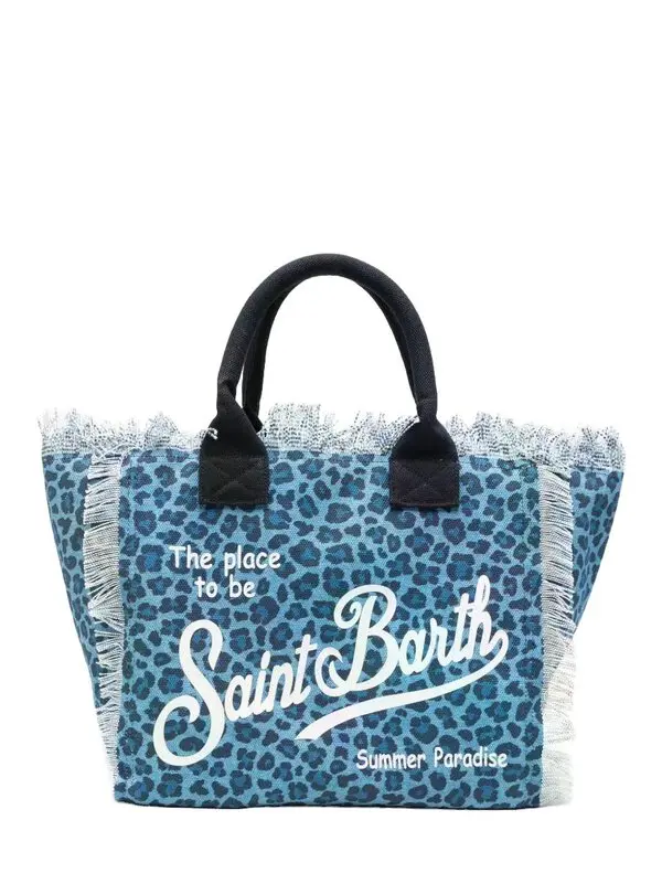 MC2 SAINT BARTH Vanity Leopard-print Tote Bag - Blue
