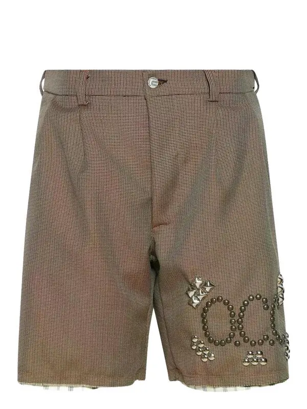 RIVINGTON ROI REBIS Embellished Shorts - Brown