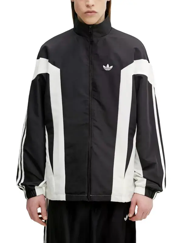 Adidas Originals Embroidered Side Stripe Windbreaker - Black