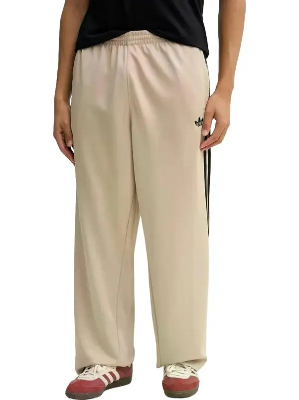 Adidas Adicolor Loose Logo-embroidered Side-stripe Track Pants - Neutrals