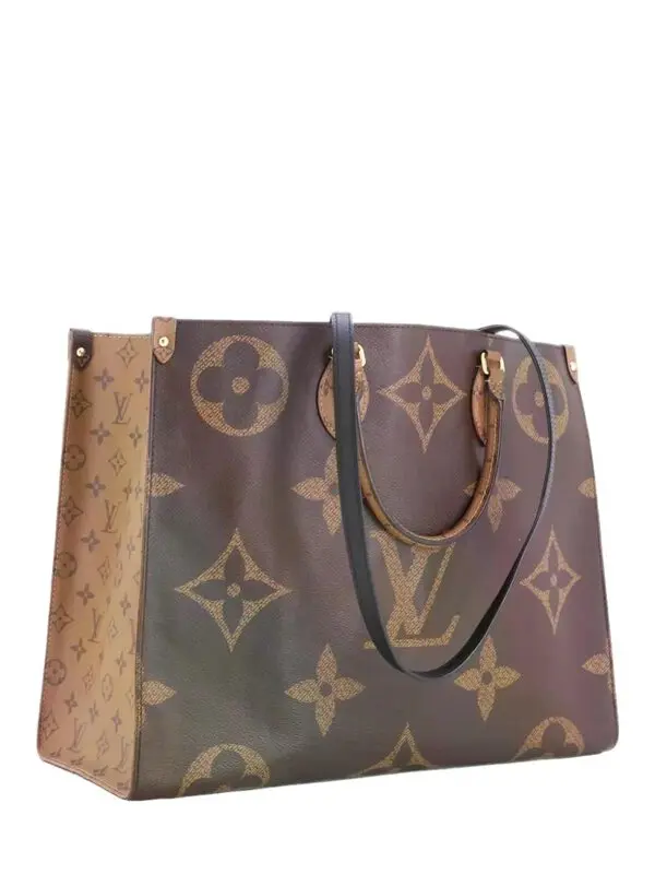 LOUIS VUITTON Giant Monogram Reverse Onthego Gm Tote Bag - Brown