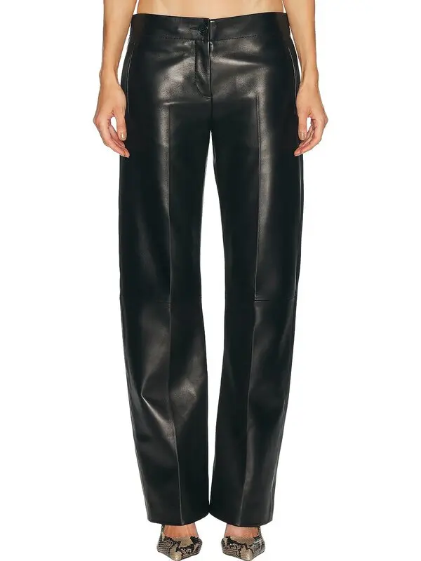 Khaite Mita Leather Pants - Black