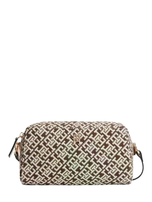 Tommy Hilfiger Monogram Pattern Shoulder Bag - Brown