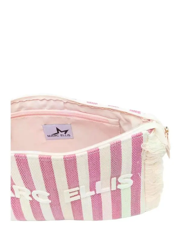 MARC ELLIS Striped Fringed Clutch Bag - Pink