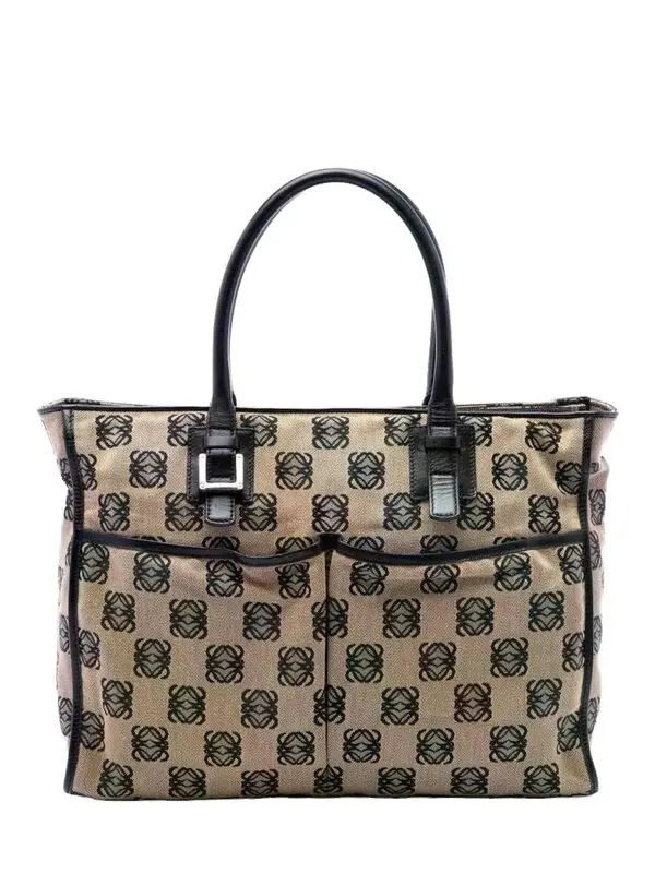 Loewe Anagram Canvas Repeat Tote Bag - Neutrals