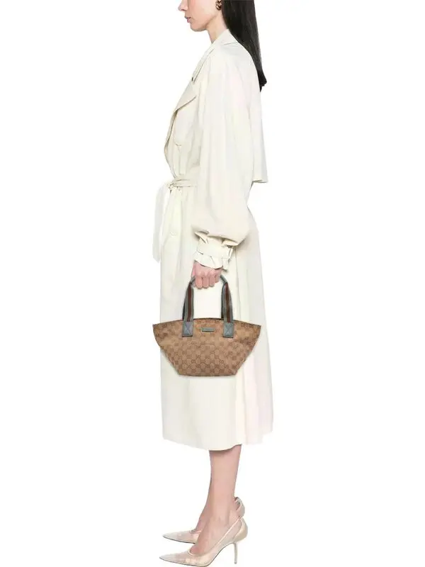 Gucci Gg Canvas Web Tote Bag - Neutrals
