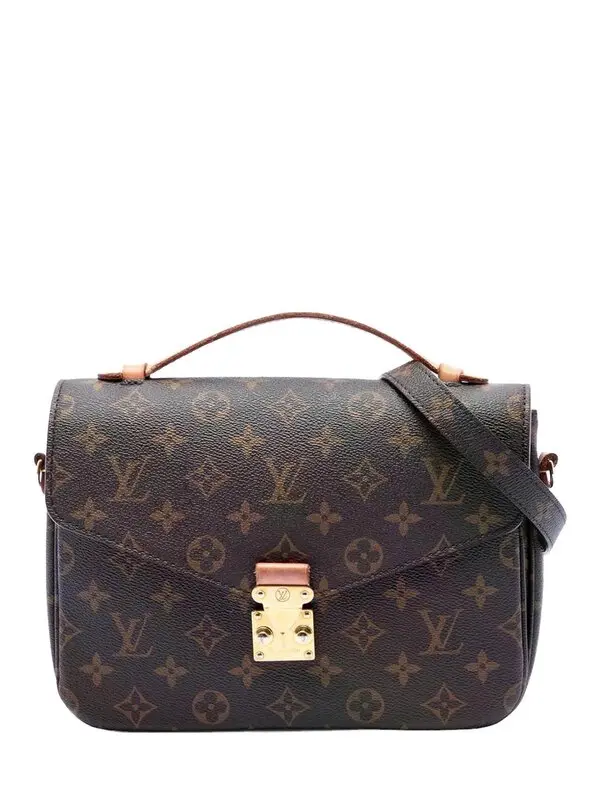 LOUIS VUITTON Monogram Pochette Metis Satchel - Brown