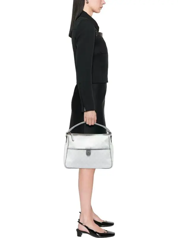 Gucci Gg Supreme Joy Handbag - Silver