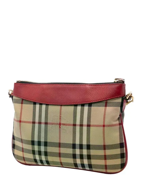 Burberry Haymarket Check Nylon Peyton Crossbody Bag - Neutrals