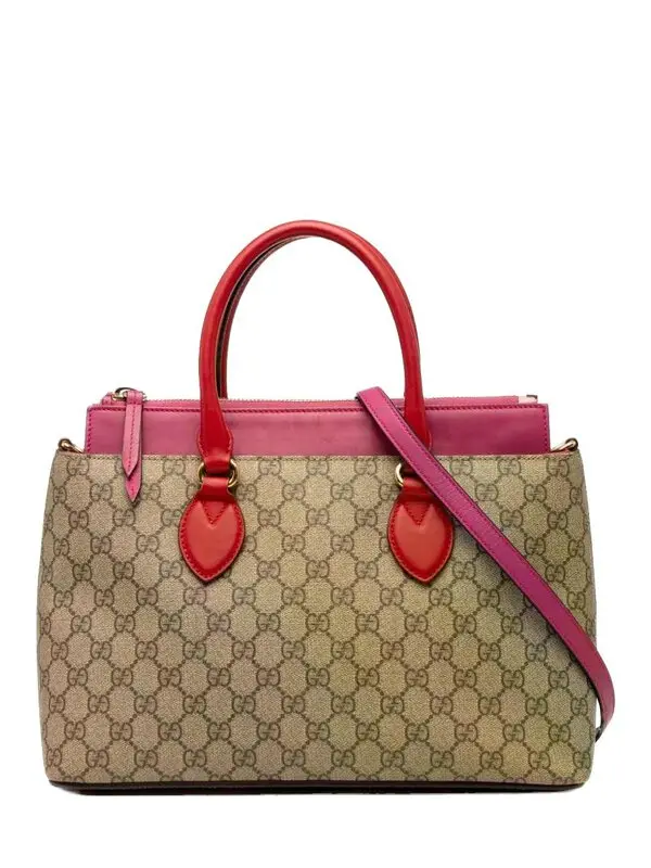 Gucci Gg Supreme Linea A Satchel - Neutrals