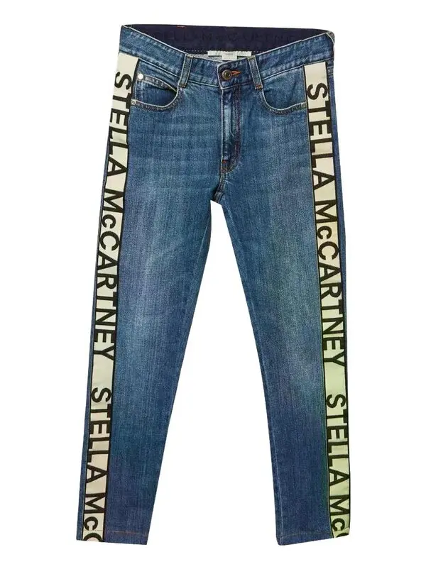 Stella McCartney Logo-tape Skinny Jeans - Blue