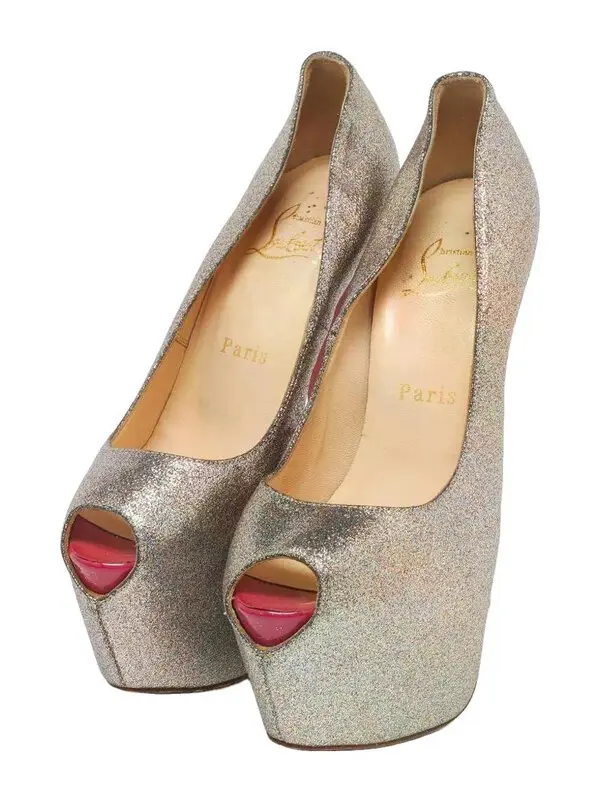 CHRISTIAN LOUBOUTIN Highness Glitter Pumps - Silver