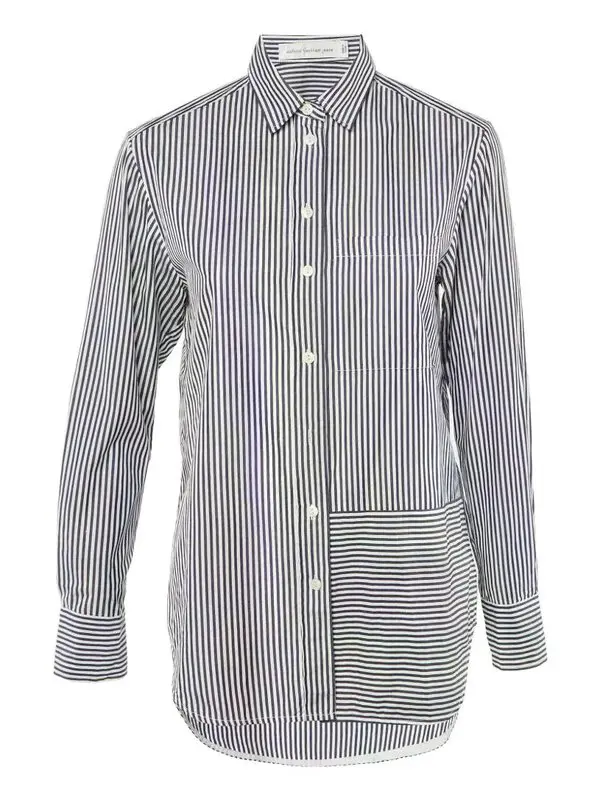 Victoria Beckham Striped Button-front Shirt - Blue