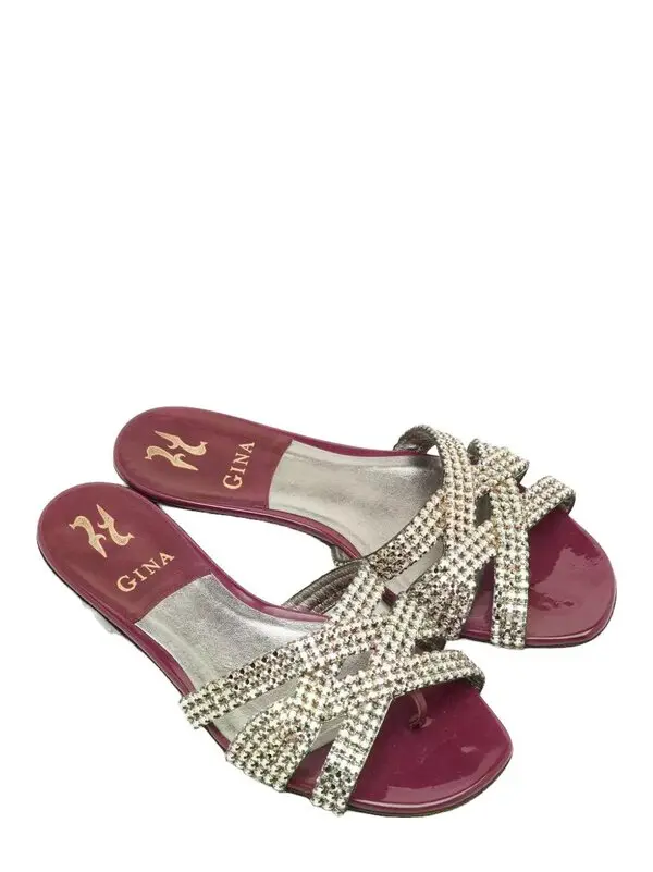 GINA Orion Crystal-embellished Sandals - Silver