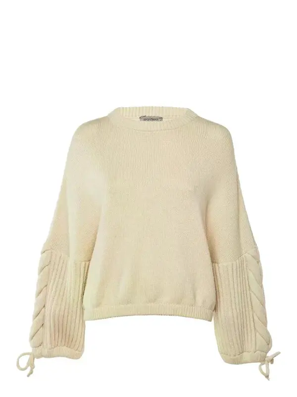 Sportmax Cream Bell-sleeve Sweater - Neutrals