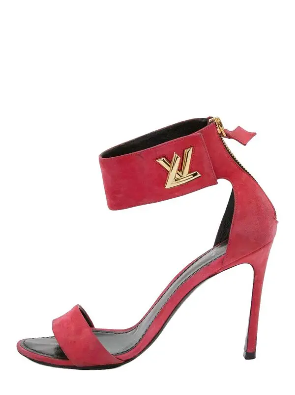 LOUIS VUITTON Twist Ankle Strap Sandals - Red